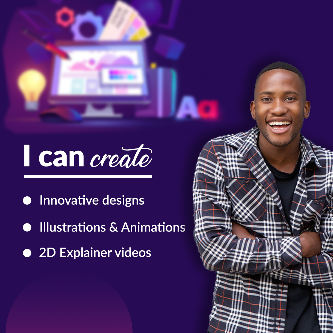 I can create innovative designs, illustrations and animations ...